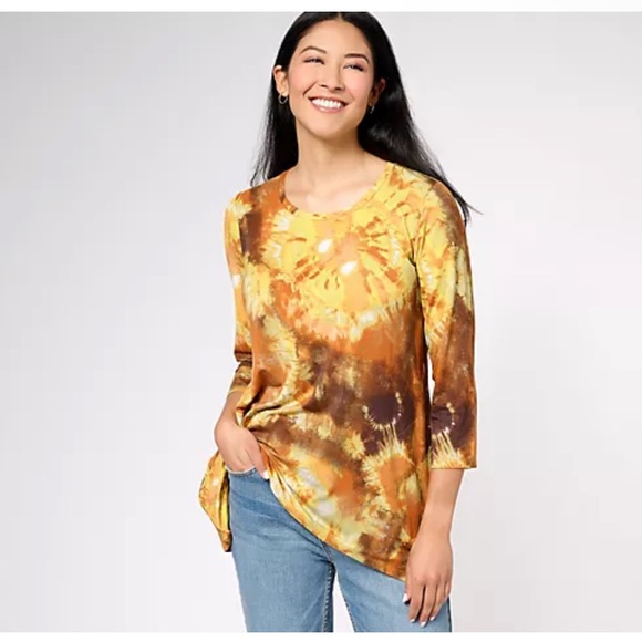 QVC | Dresses | Logo By Lori Goldstein Special Edition Rayon Top | Poshmark